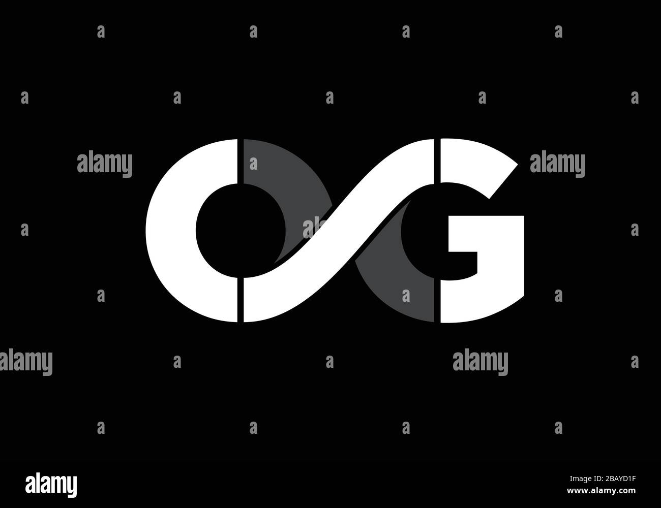 O G Initial Letter Logo design vector template, Graphic Alphabet Symbol ...