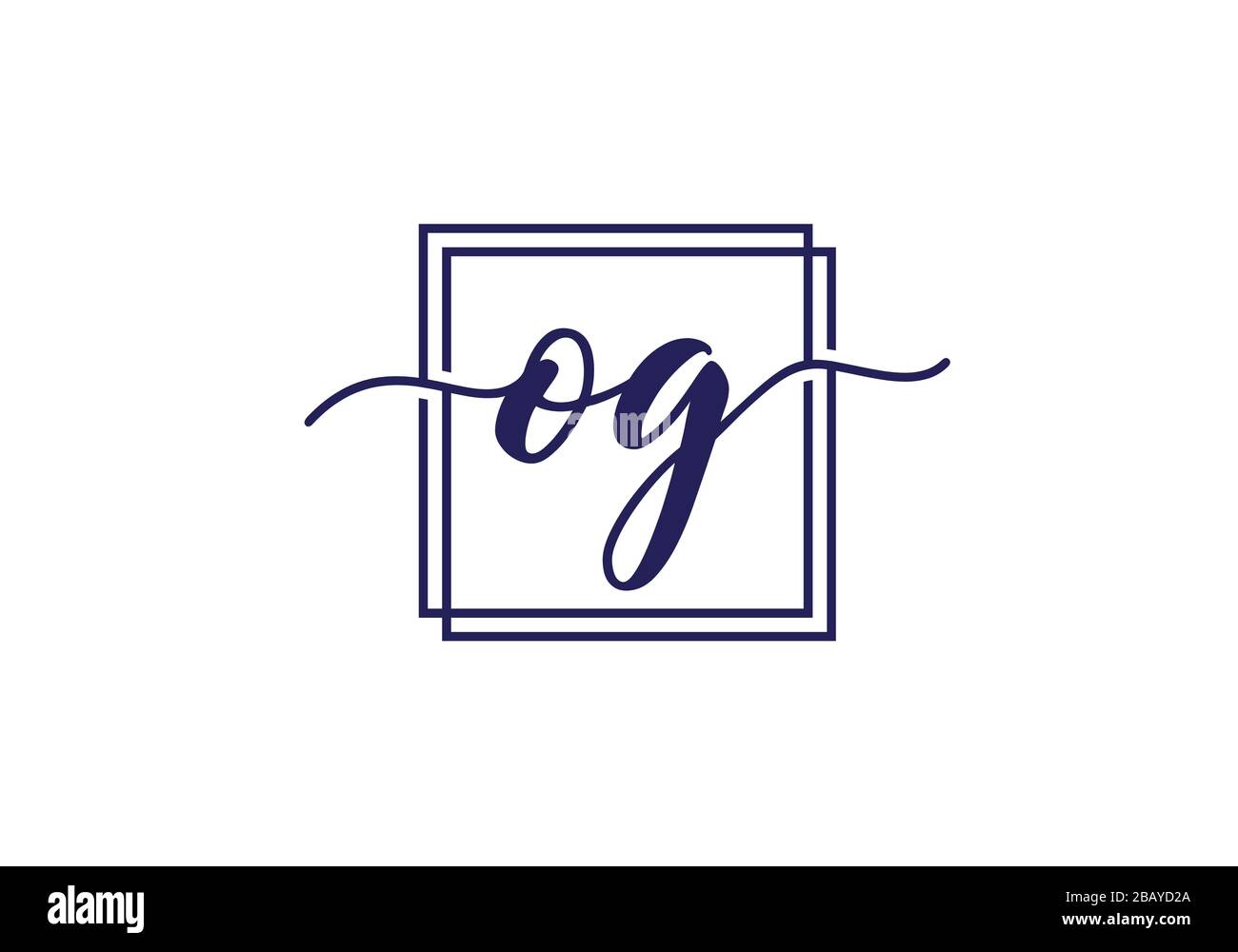 O G Initial Letter Logo design vector template, Graphic Alphabet Symbol ...
