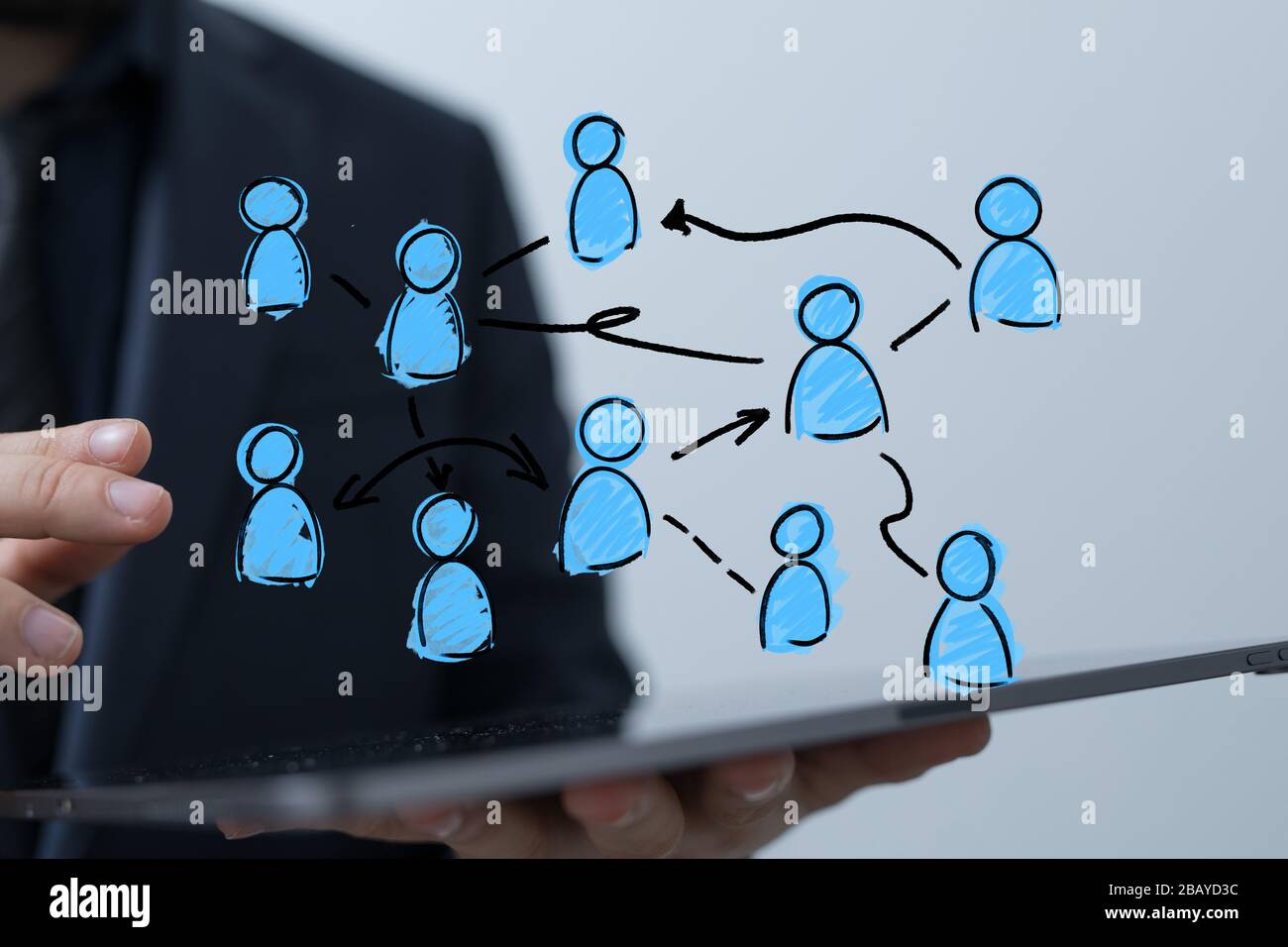 A team work connection digital concept Stock Photo - Alamy