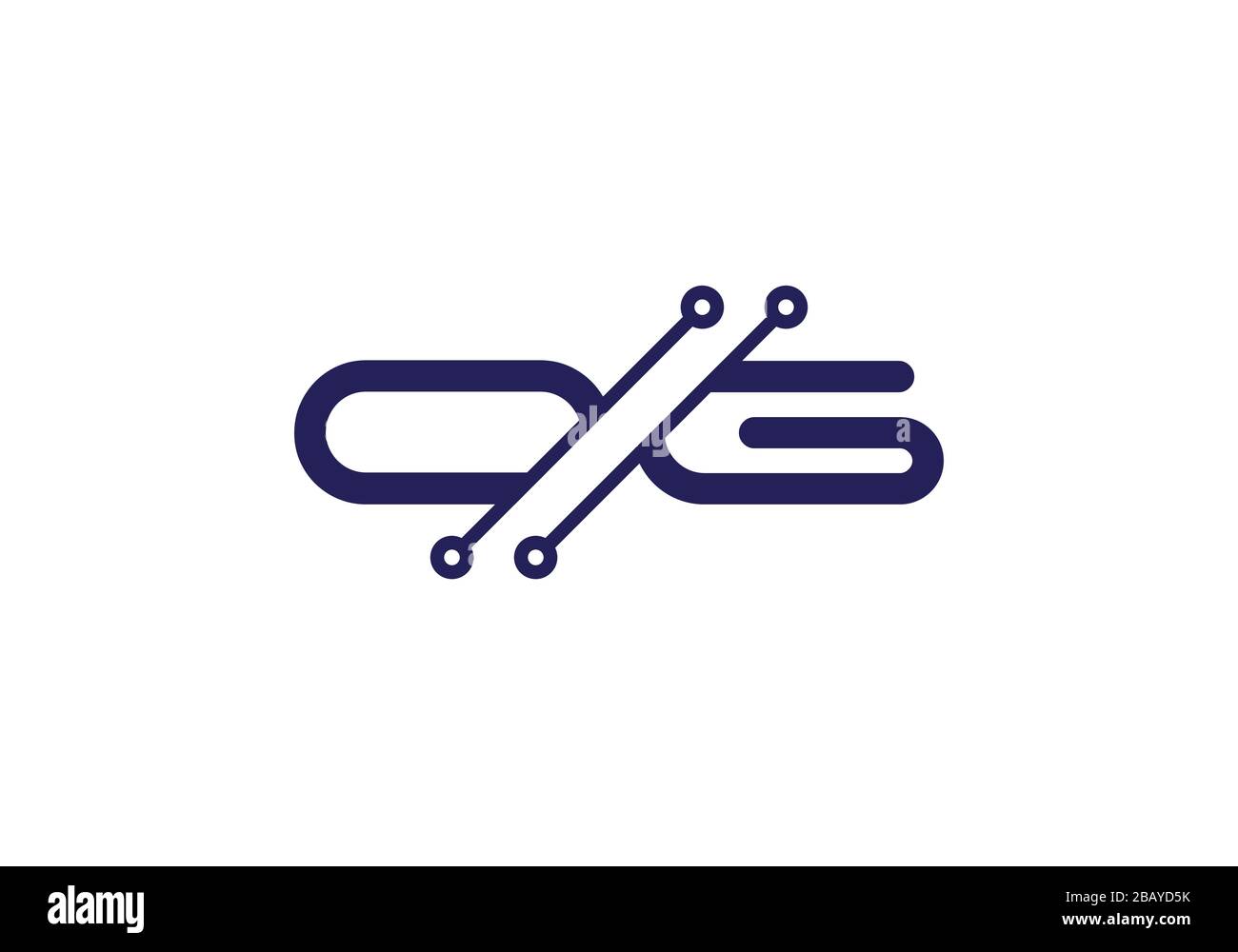 O G Initial Letter Logo design vector template, Graphic Alphabet Symbol ...