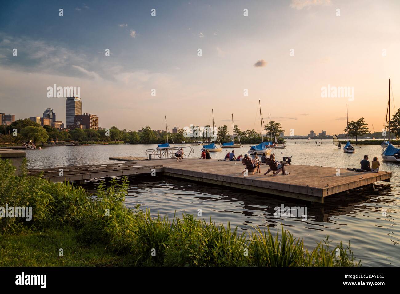 Boston summer street hi-res stock photography and images - Alamy