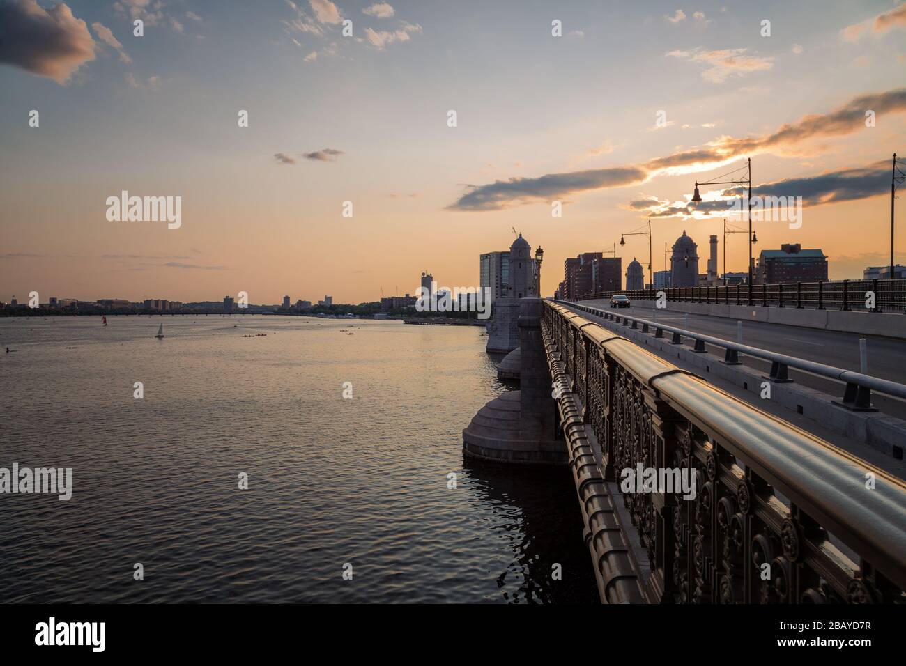 A Warm Summer Day in Boston City Stock Photo - Alamy