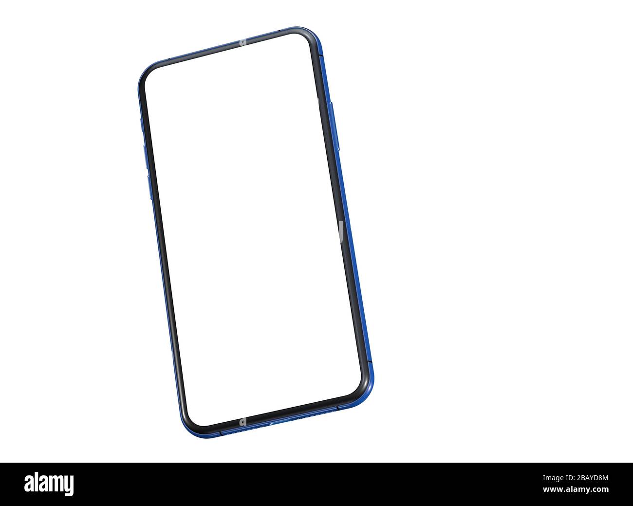 Smartphone with a white screen behind a white background Stock Photo ...