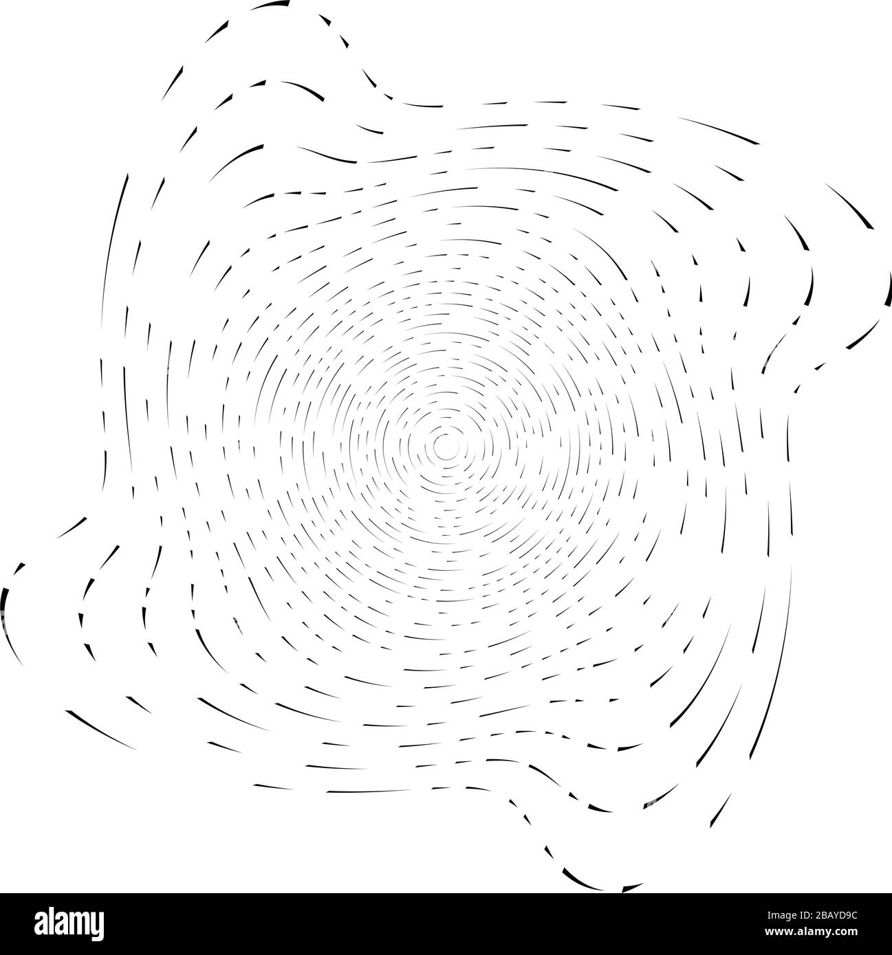 Monochrome volute, vortex shapes. Twisted helix elements. Rotation ...