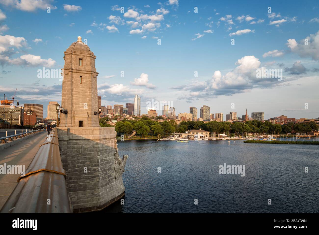 A Summer Day Sunset in Boston City Stock Photo - Alamy