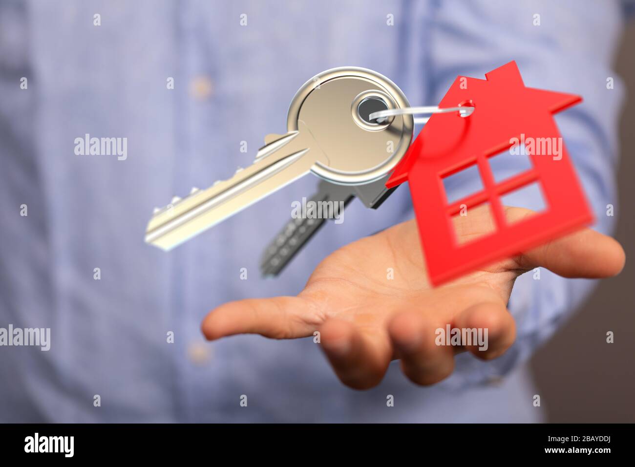 A House, Residential Structure, Human Hand. concept Stock Photo - Alamy