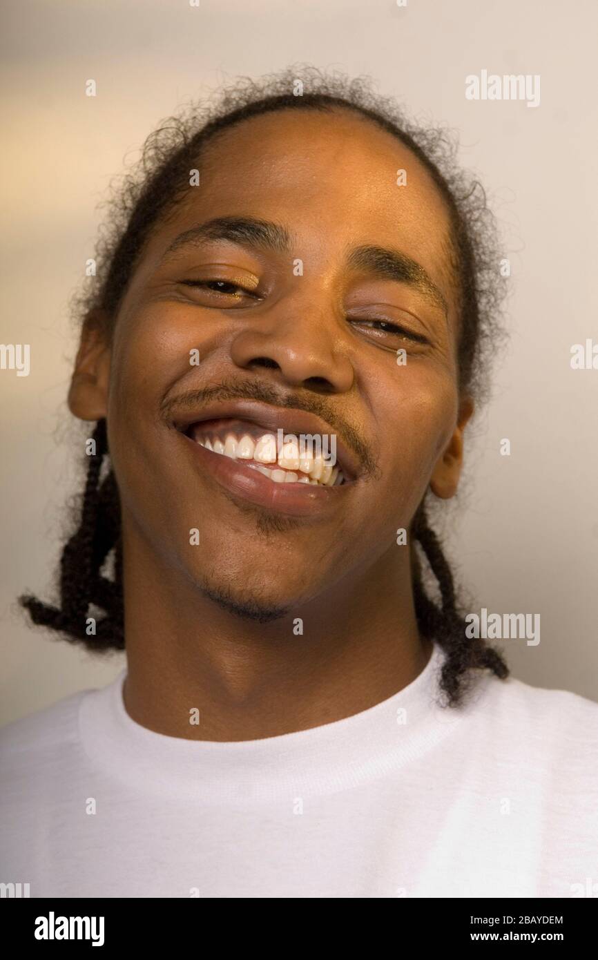 Rapper Sporty-O portrait at Lethal Dose Recordings in Los Angeles ...