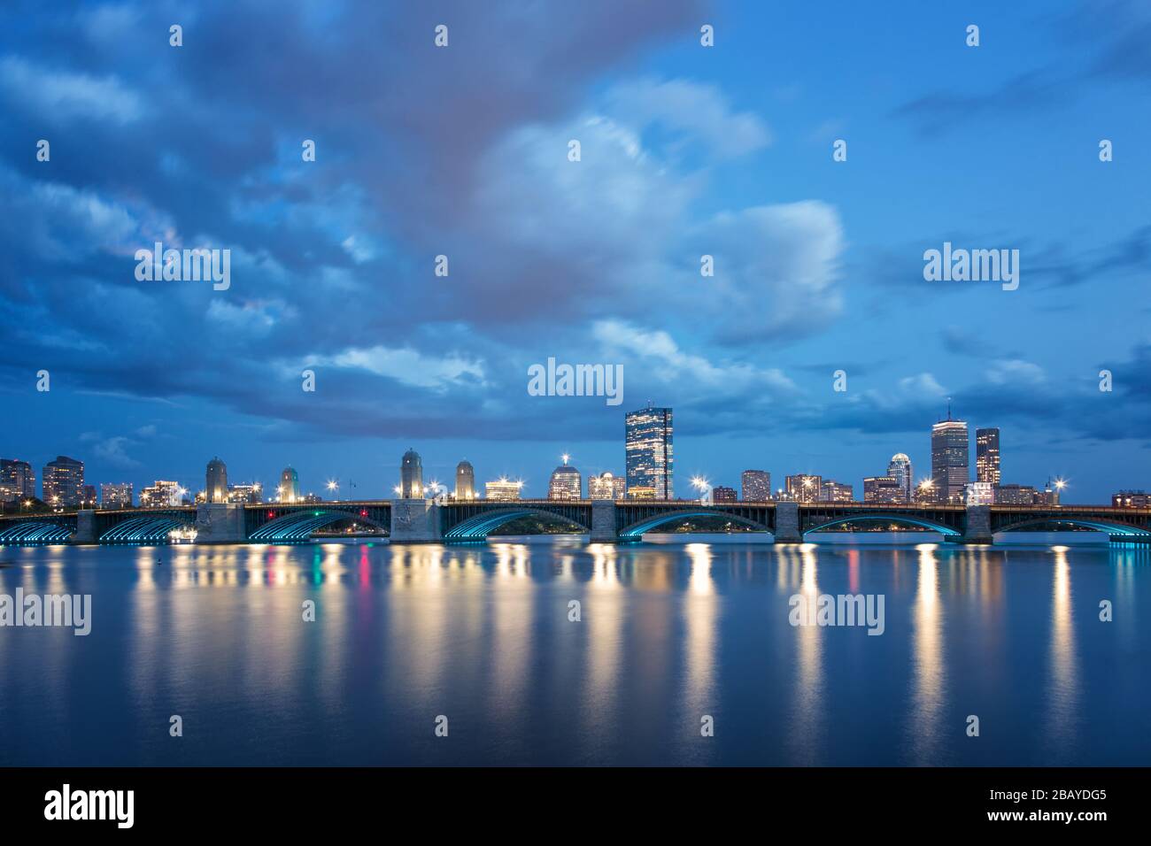 Boston bridge night hi-res stock photography and images - Alamy