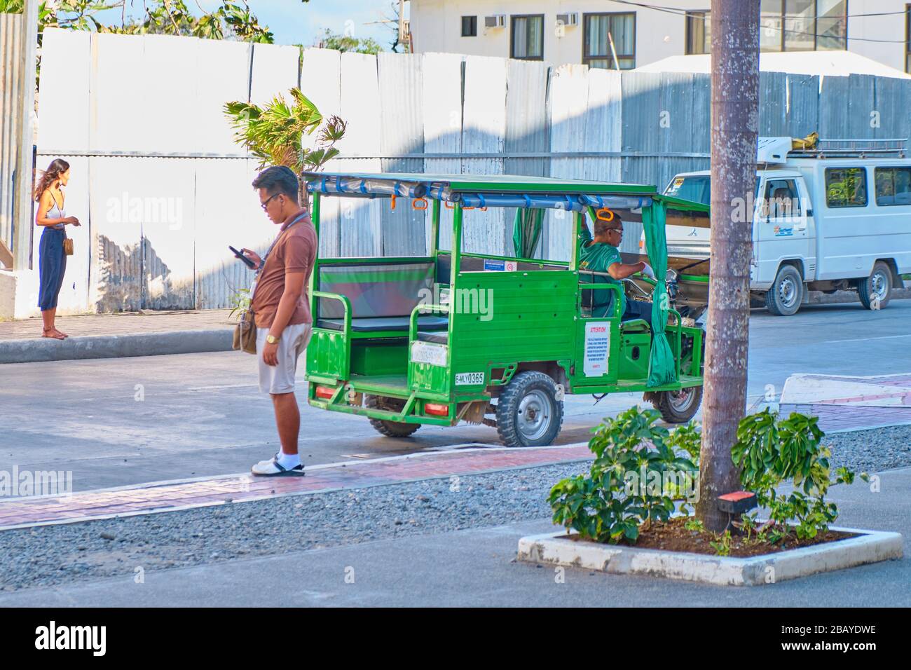 Boracay, Philippines - Jan 22, 2020: Public transport on Boracay island ...
