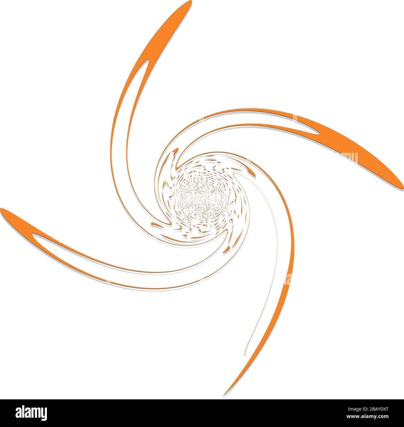 Single-colored,monochrome twirl, swirl. Shape with rotation, spin ...