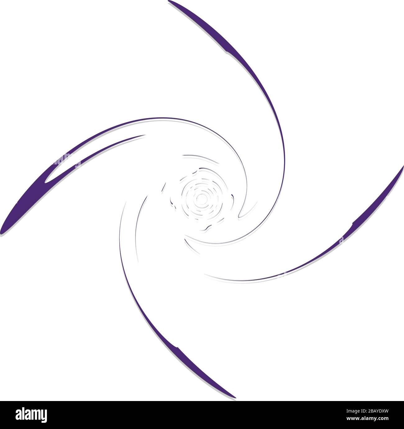 Single-colored,monochrome twirl, swirl. Shape with rotation, spin ...