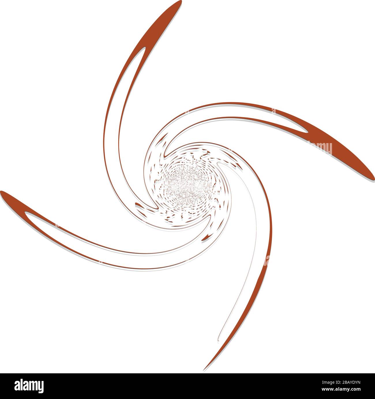 Single-colored,monochrome twirl, swirl. Shape with rotation, spin ...