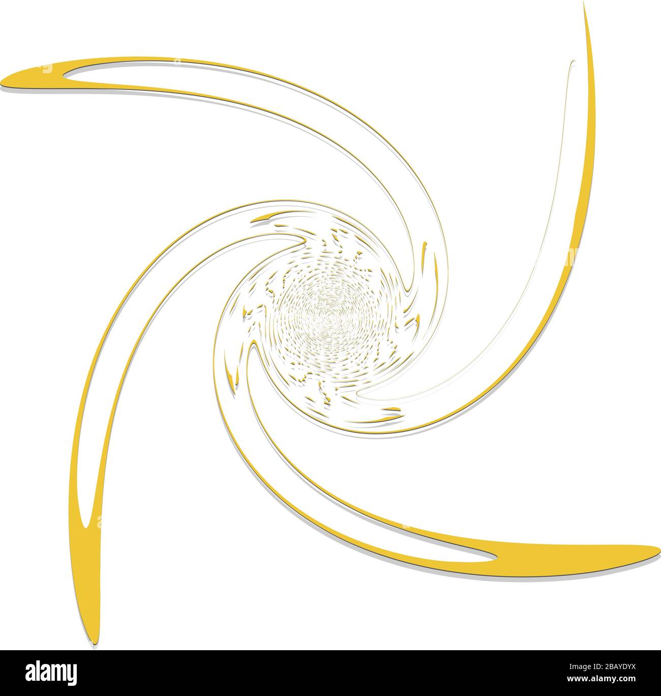 Single-colored,monochrome twirl, swirl. Shape with rotation, spin ...