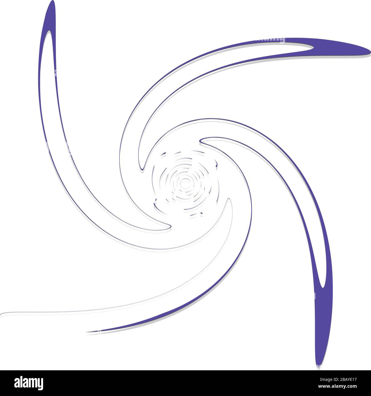 Single-colored,monochrome twirl, swirl. Shape with rotation, spin ...