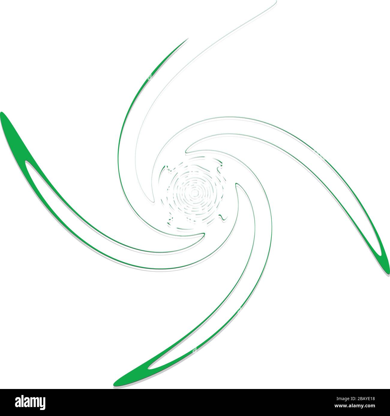 Single-colored,monochrome twirl, swirl. Shape with rotation, spin ...