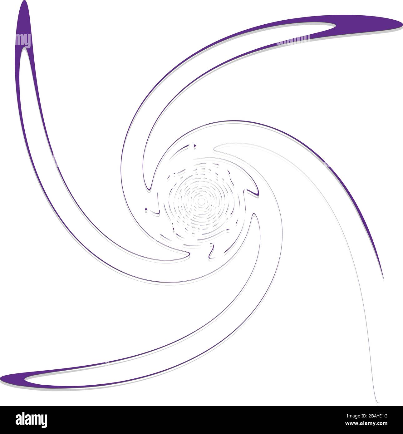 Single-colored,monochrome twirl, swirl. Shape with rotation, spin ...