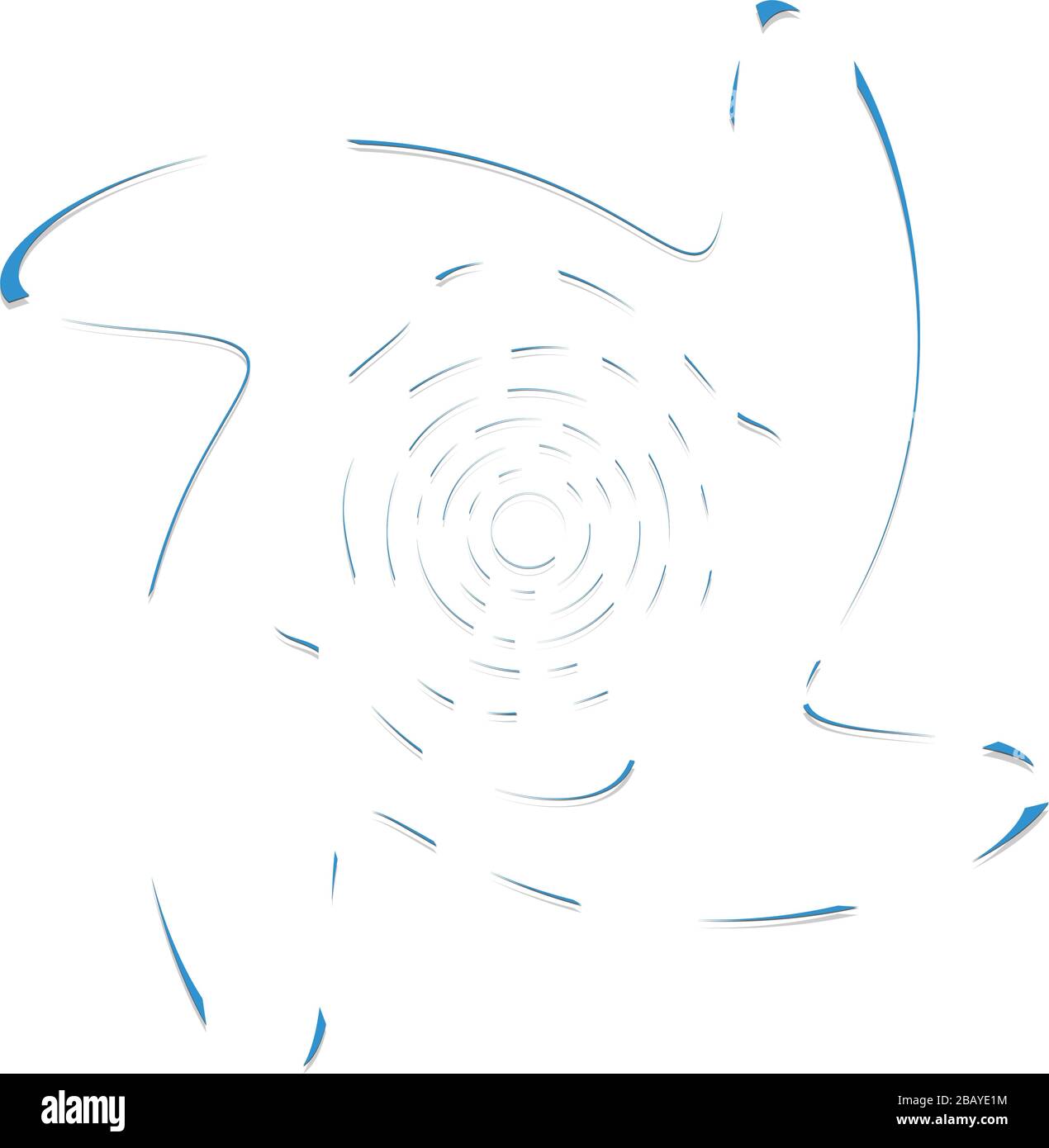 Single-colored,monochrome twirl, swirl. Shape with rotation, spin ...