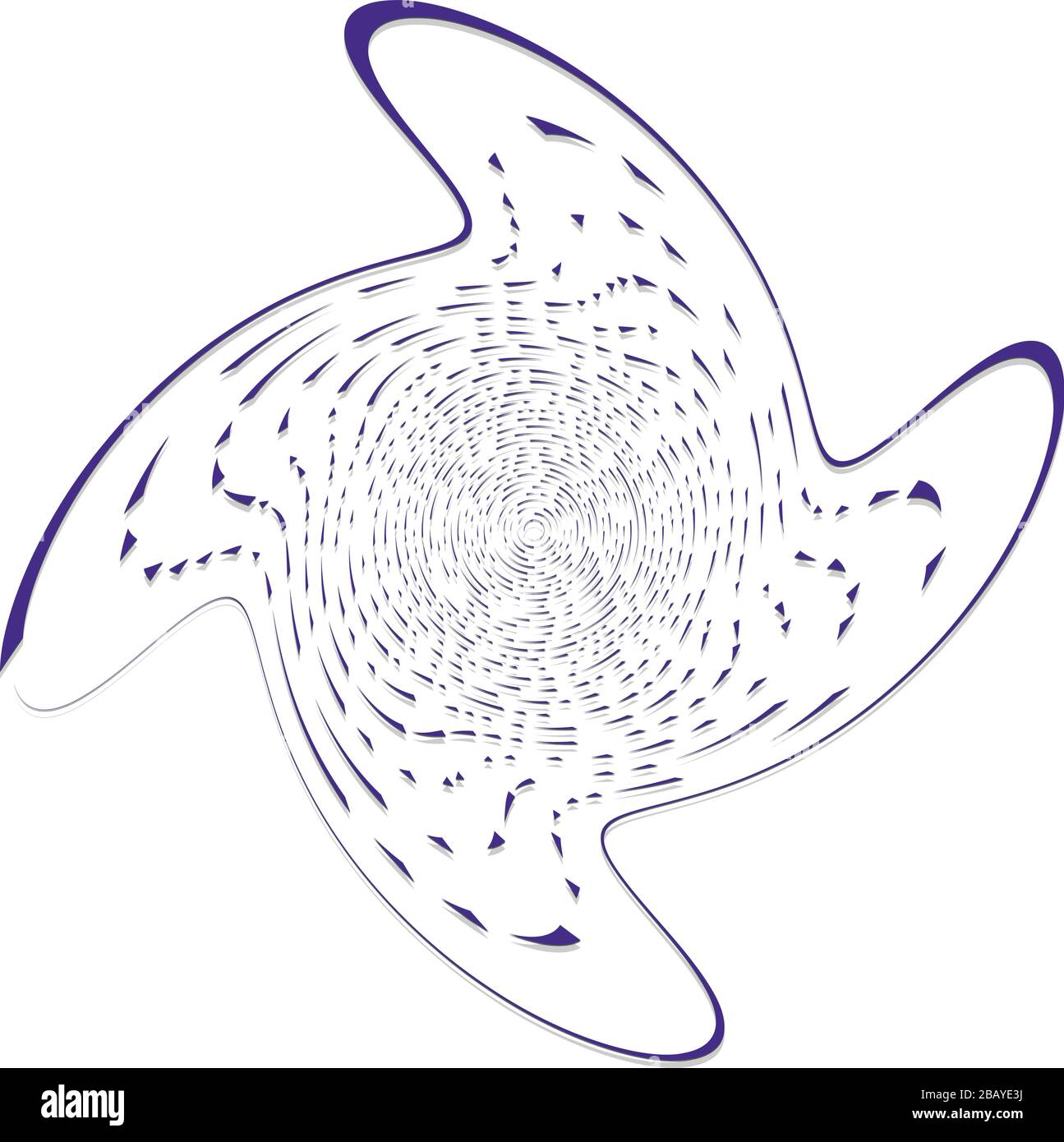 Single-colored,monochrome twirl, swirl. Shape with rotation, spin ...