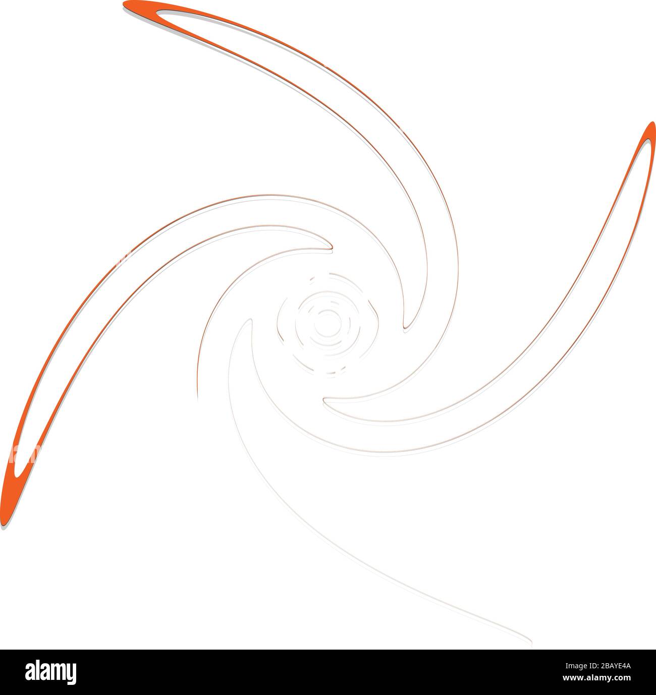Single-colored,monochrome twirl, swirl. Shape with rotation, spin ...