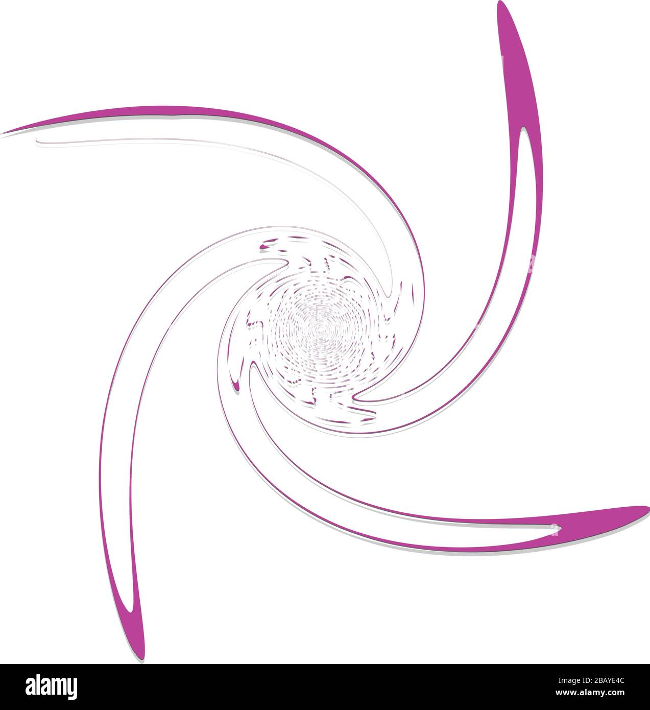 Single-colored,monochrome twirl, swirl. Shape with rotation, spin ...