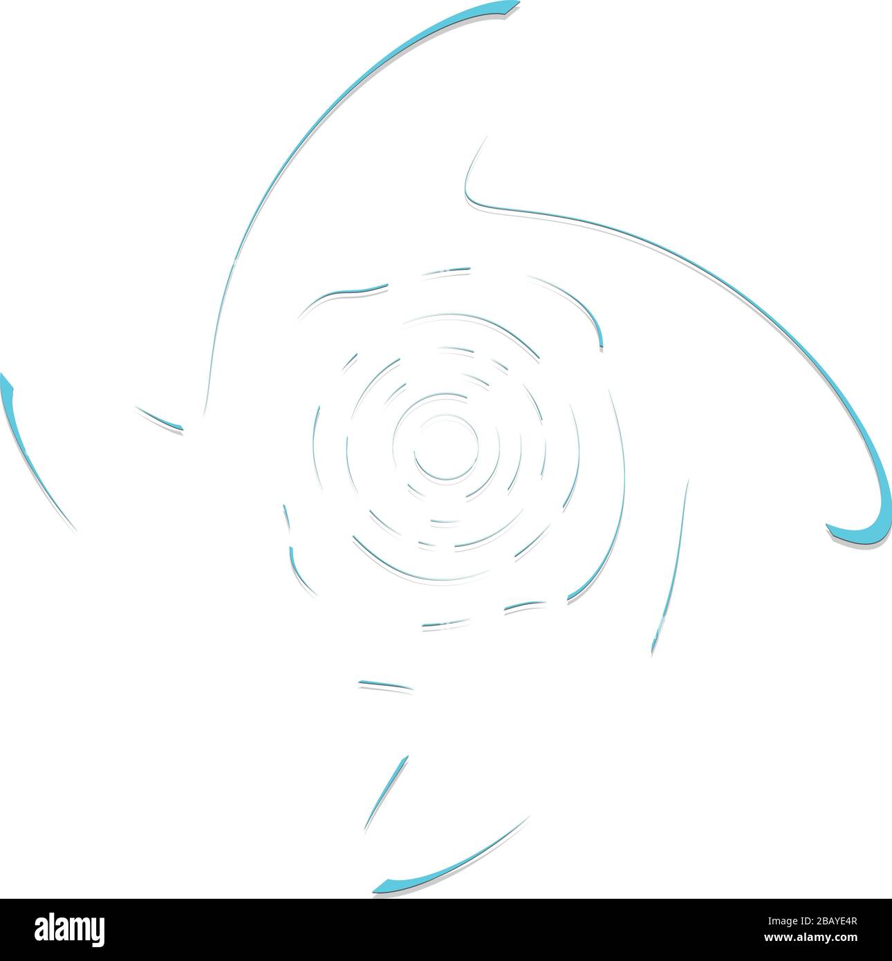 Single-colored,monochrome twirl, swirl. Shape with rotation, spin ...