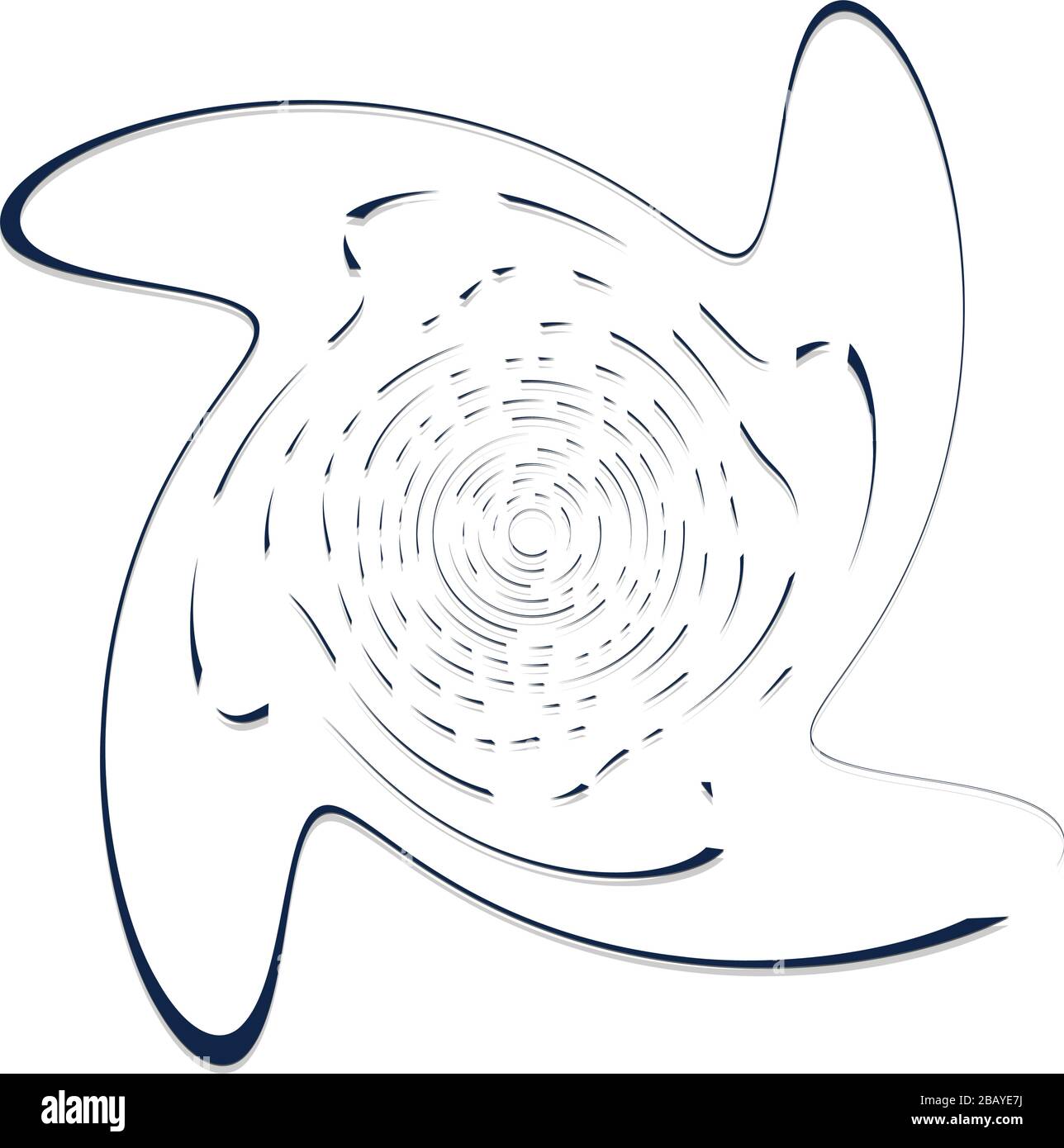 Single-colored,monochrome twirl, swirl. Shape with rotation, spin ...