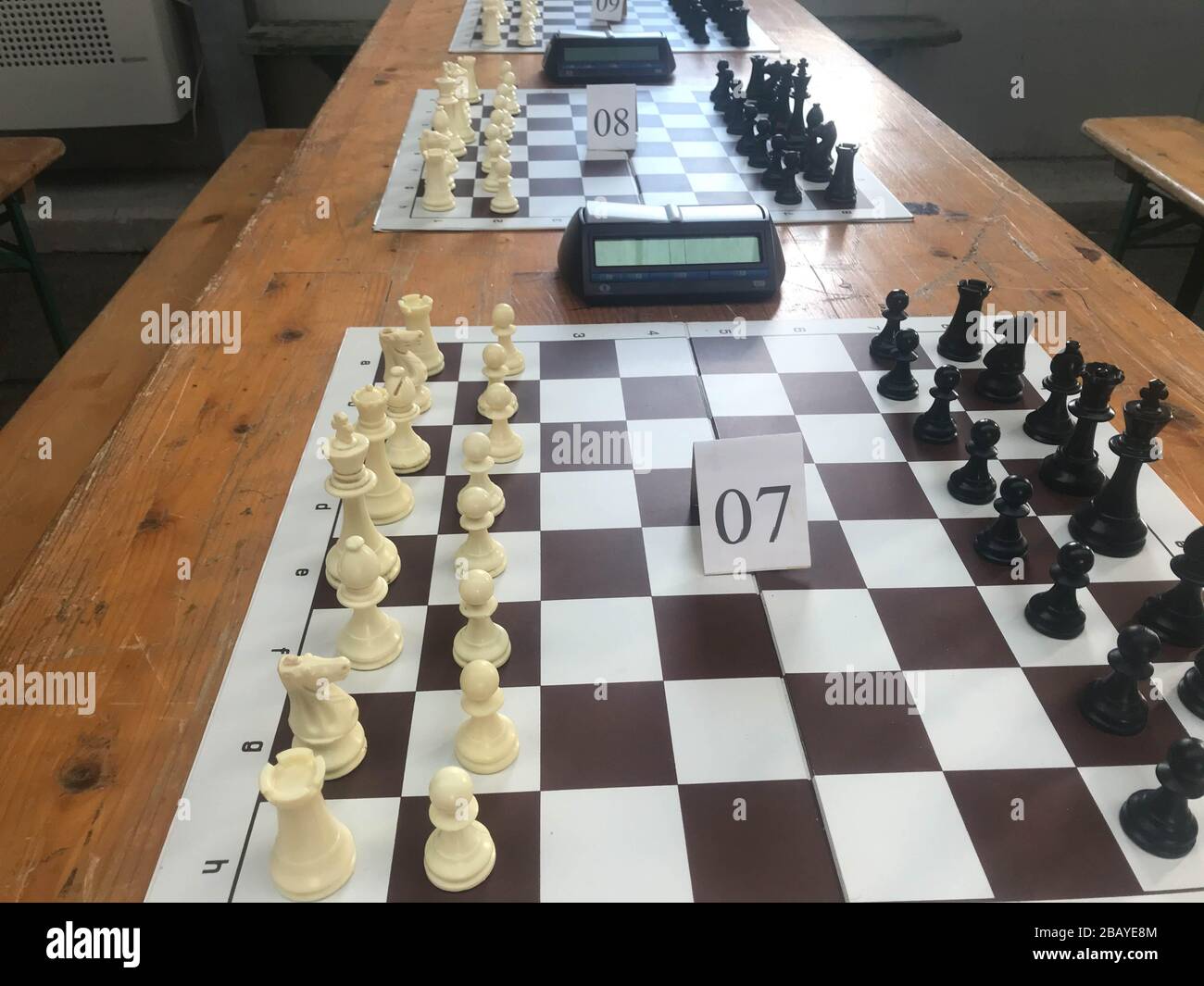 Ready for a chess tournament Stock Photo - Alamy