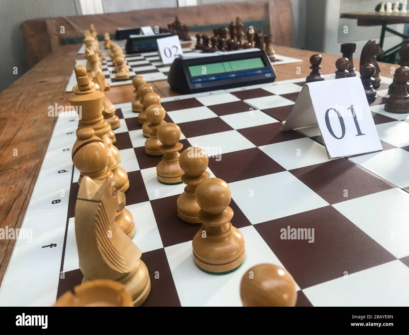Ready for a chess tournament Stock Photo - Alamy