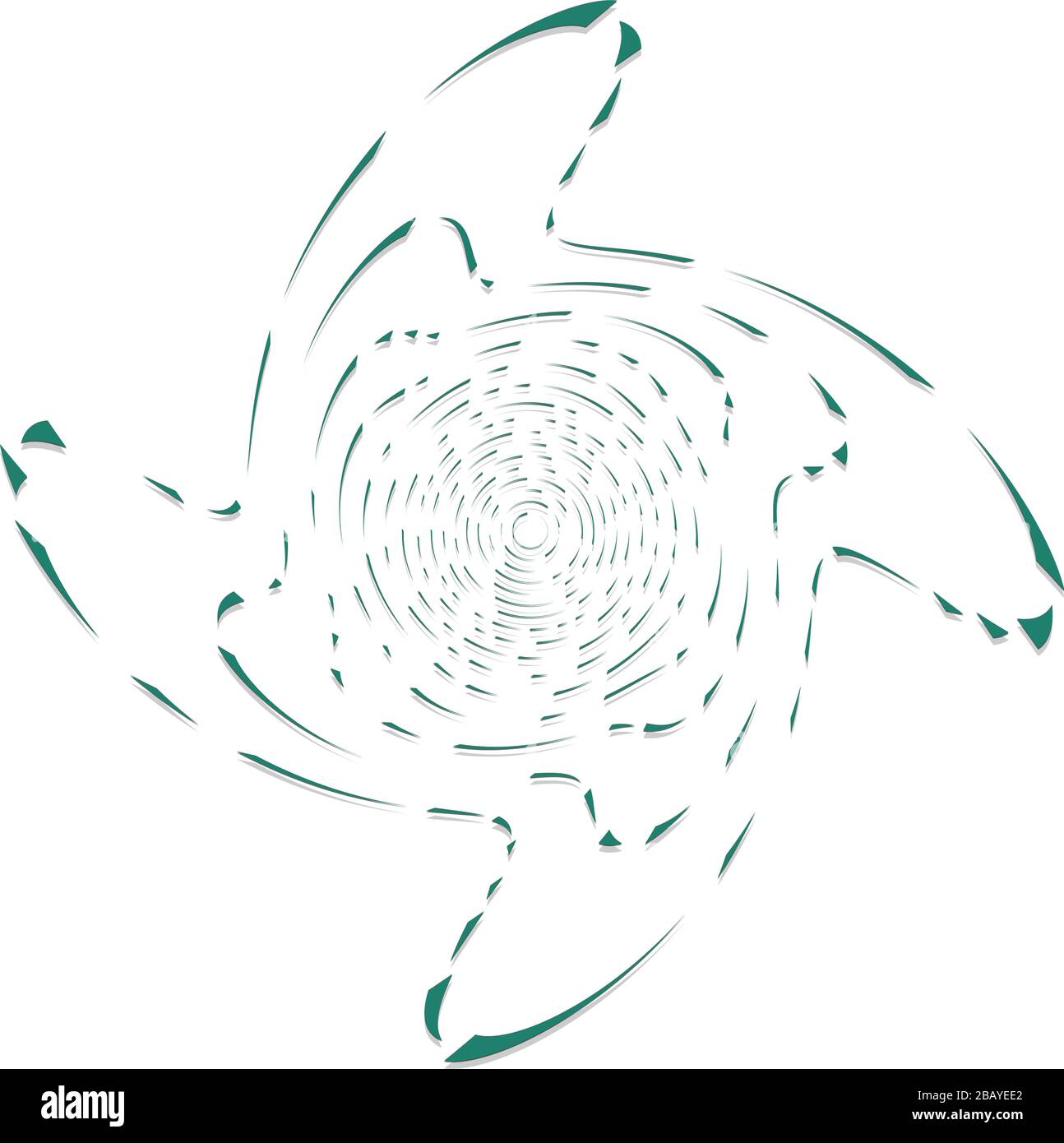 Single-colored,monochrome twirl, swirl. Shape with rotation, spin ...
