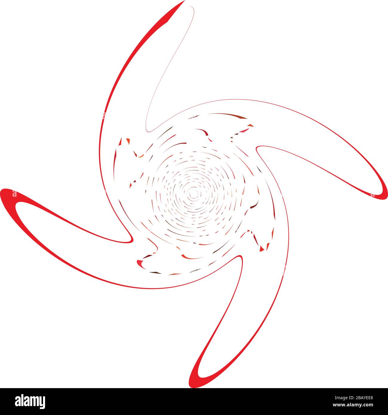 monochrome cyclic, cycle concentric rings. revolved spiral, vortex ...