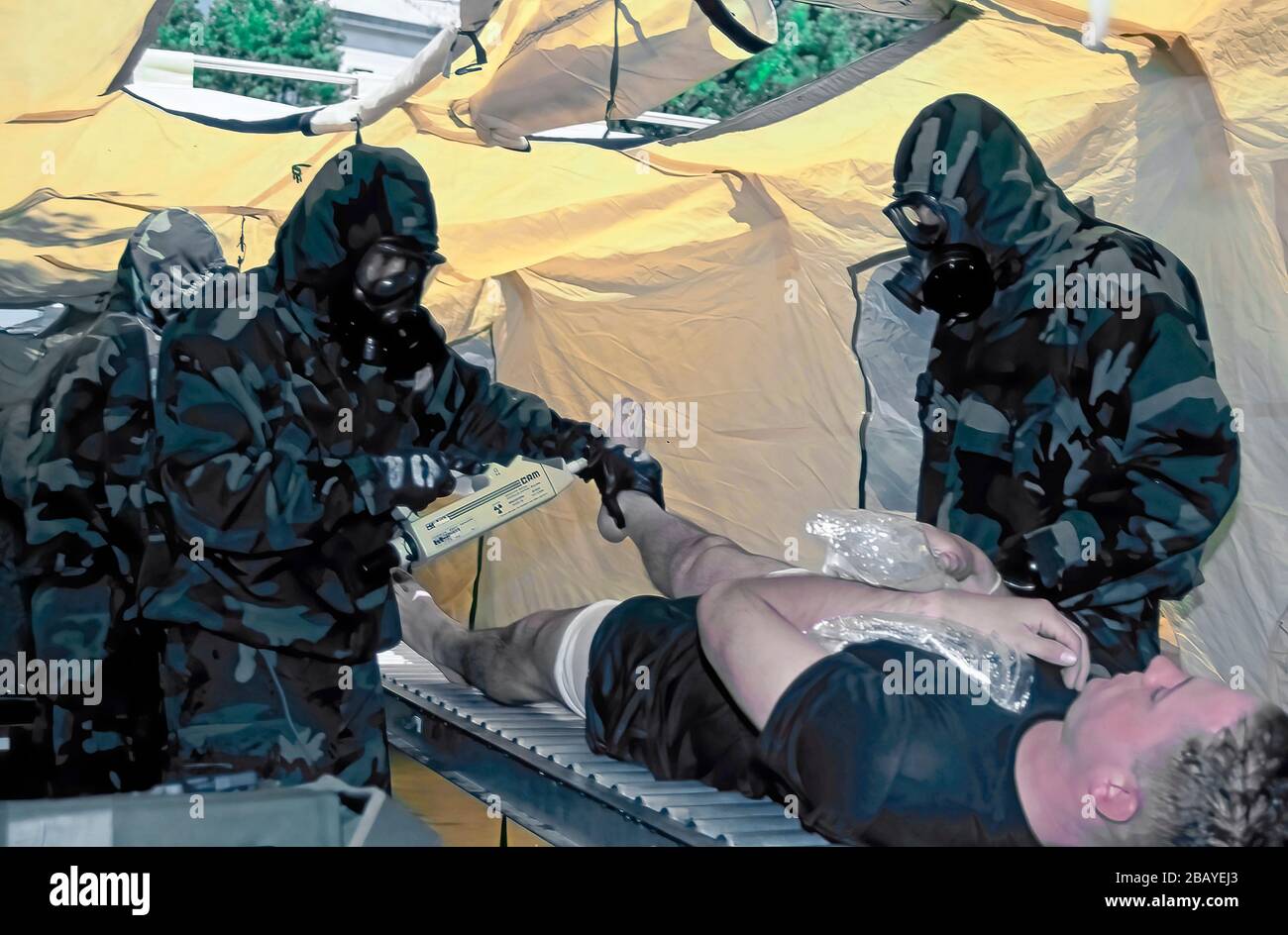 Washington DC, USA, April 30, 1997 Members of the US Marine Corps ...