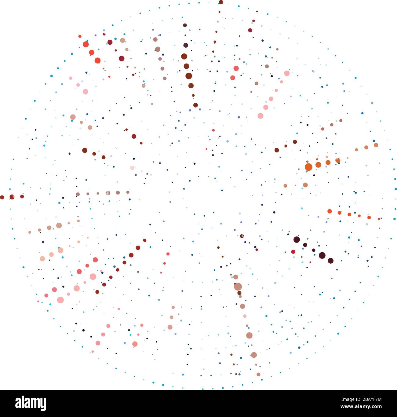 Random dots, circles abstract. Speckles, dotted radial, radiating ...