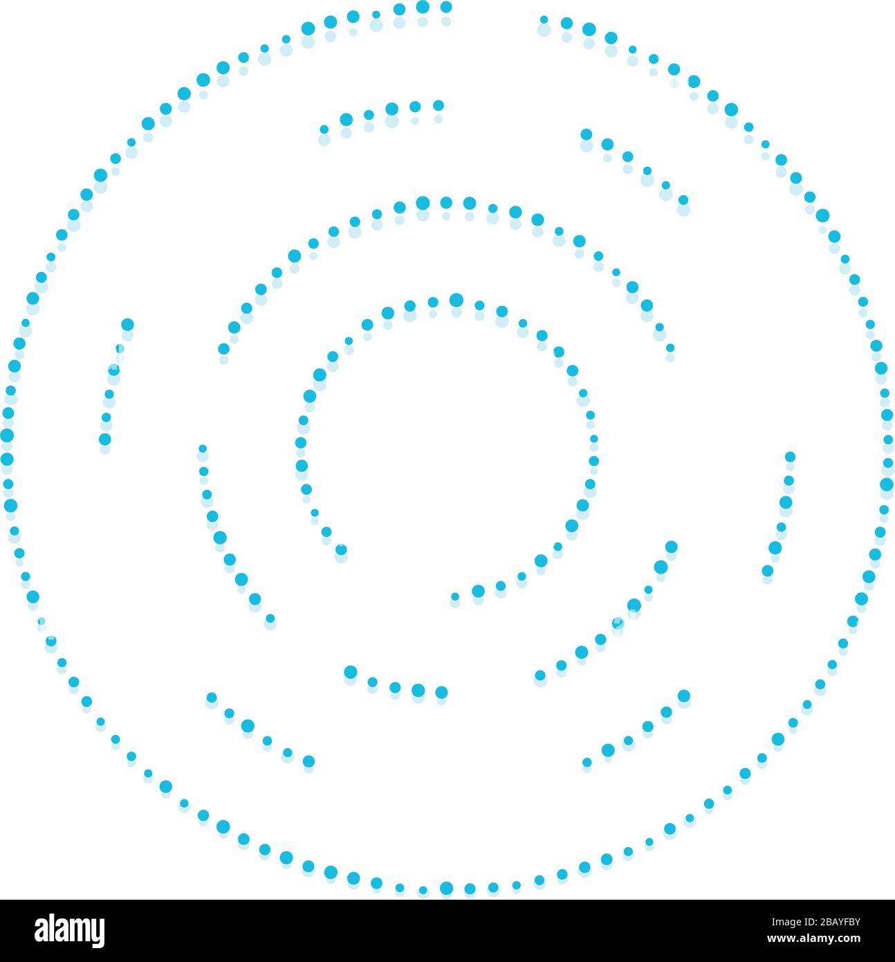 Random dots, circles abstract. Speckles, dotted radial, radiating ...