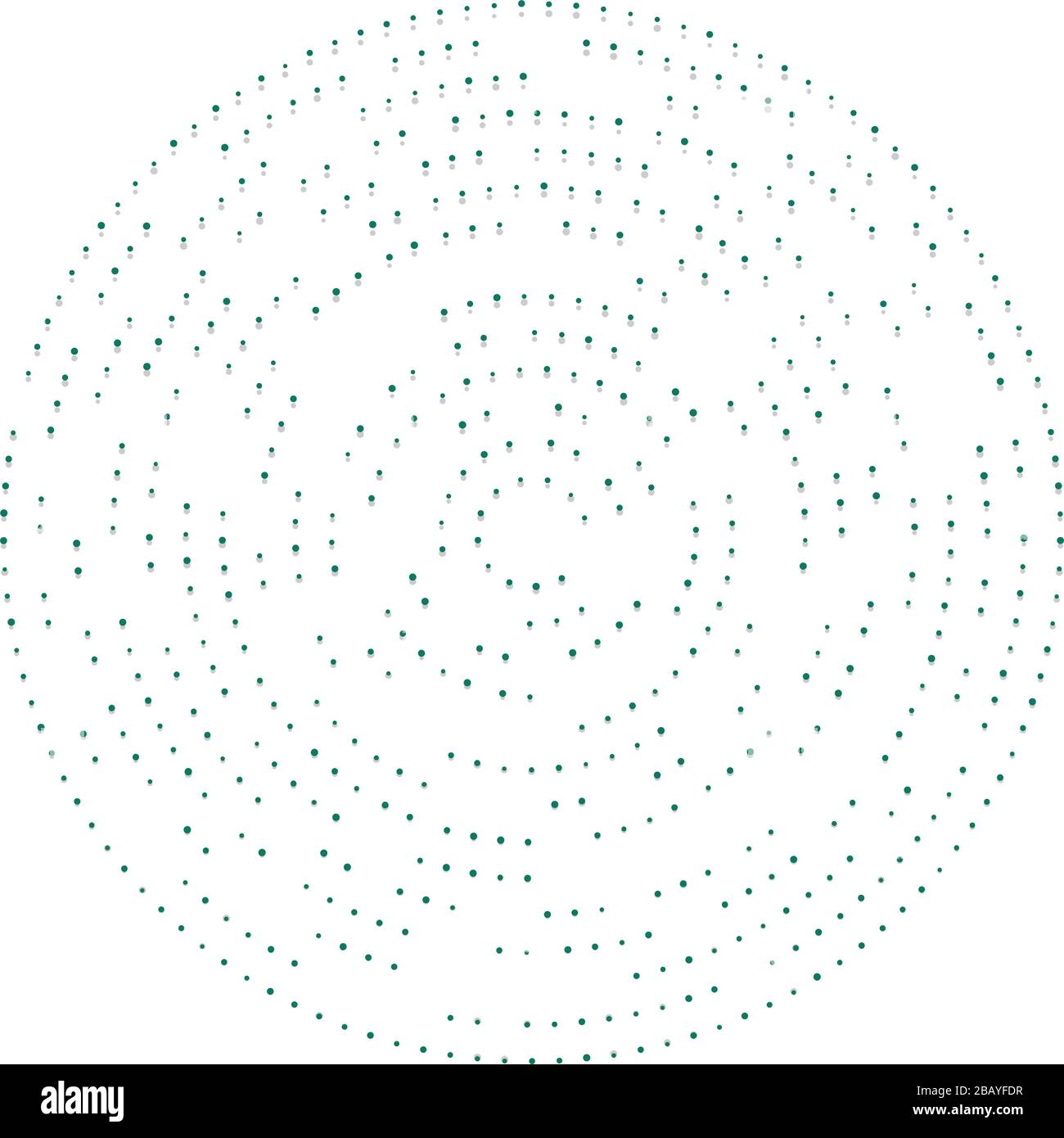 Random dots, circles abstract. Speckles, dotted radial, radiating ...