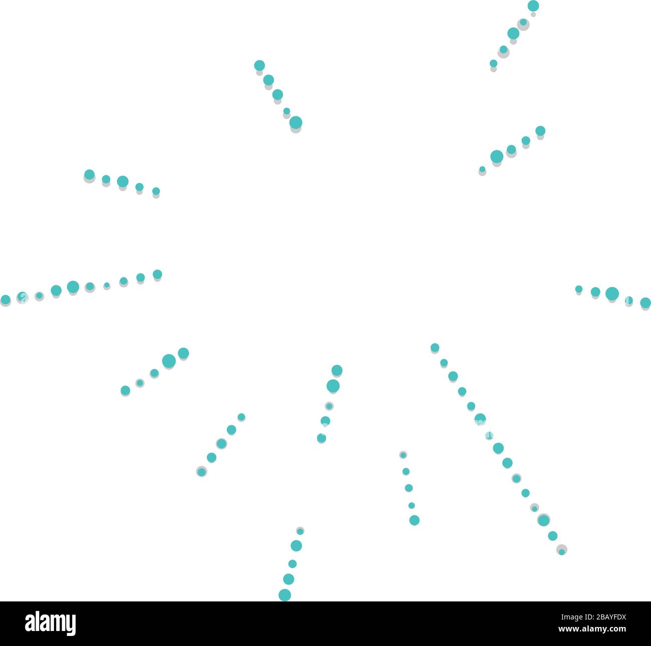 Random dots, circles abstract. Speckles, dotted radial, radiating ...