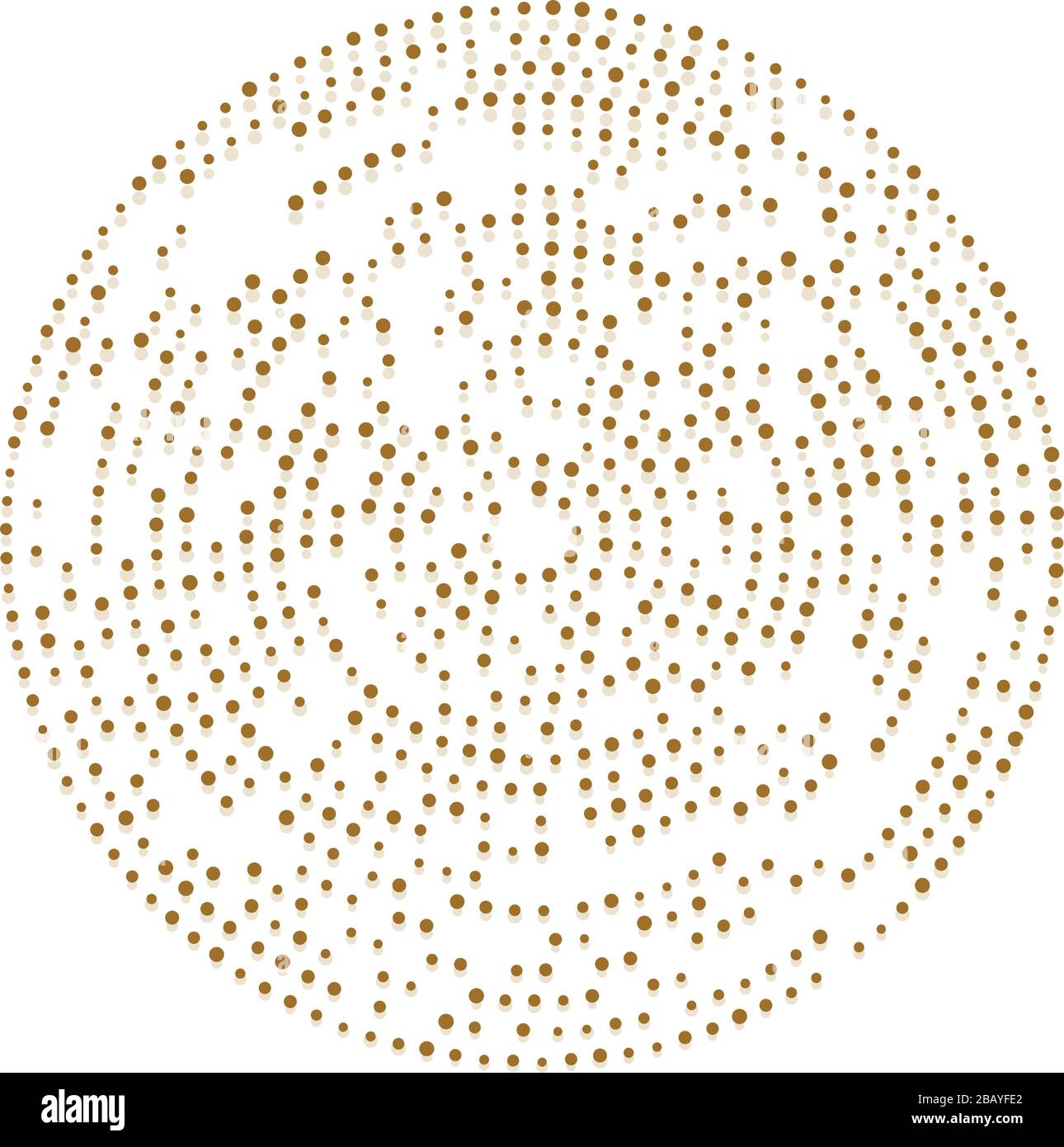 Random dots, circles abstract. Speckles, dotted radial, radiating ...