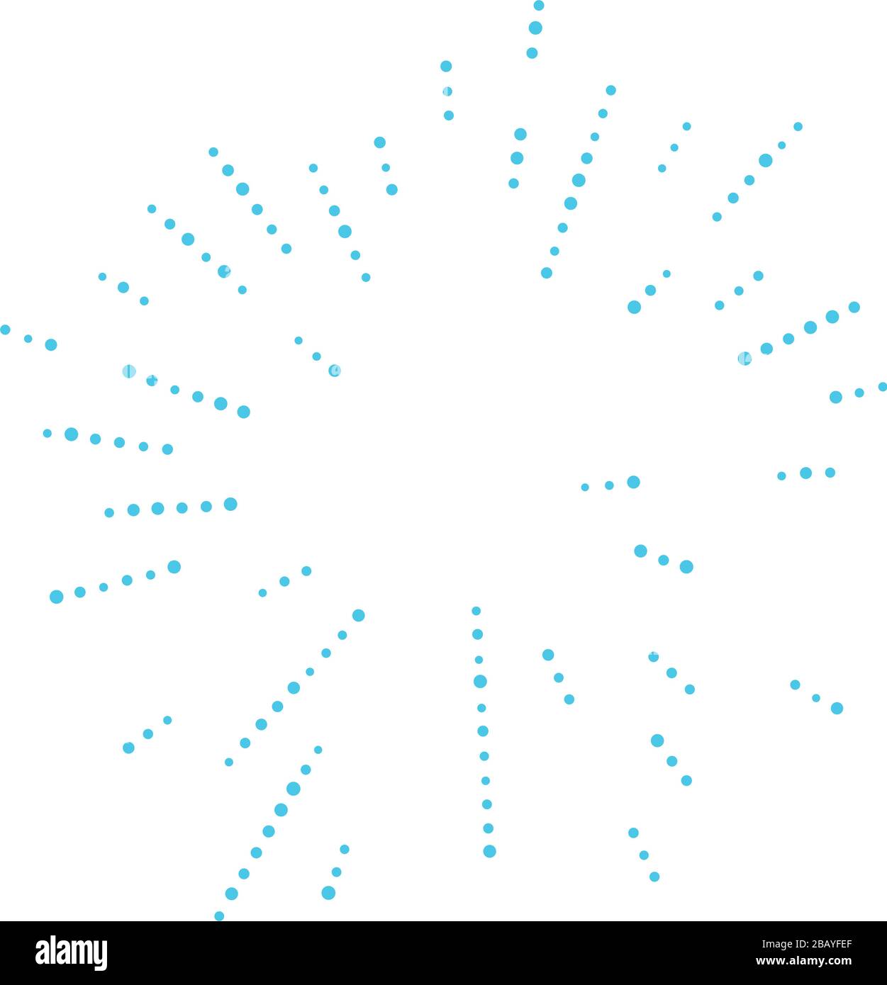 Random dots, circles abstract. Speckles, dotted radial, radiating ...