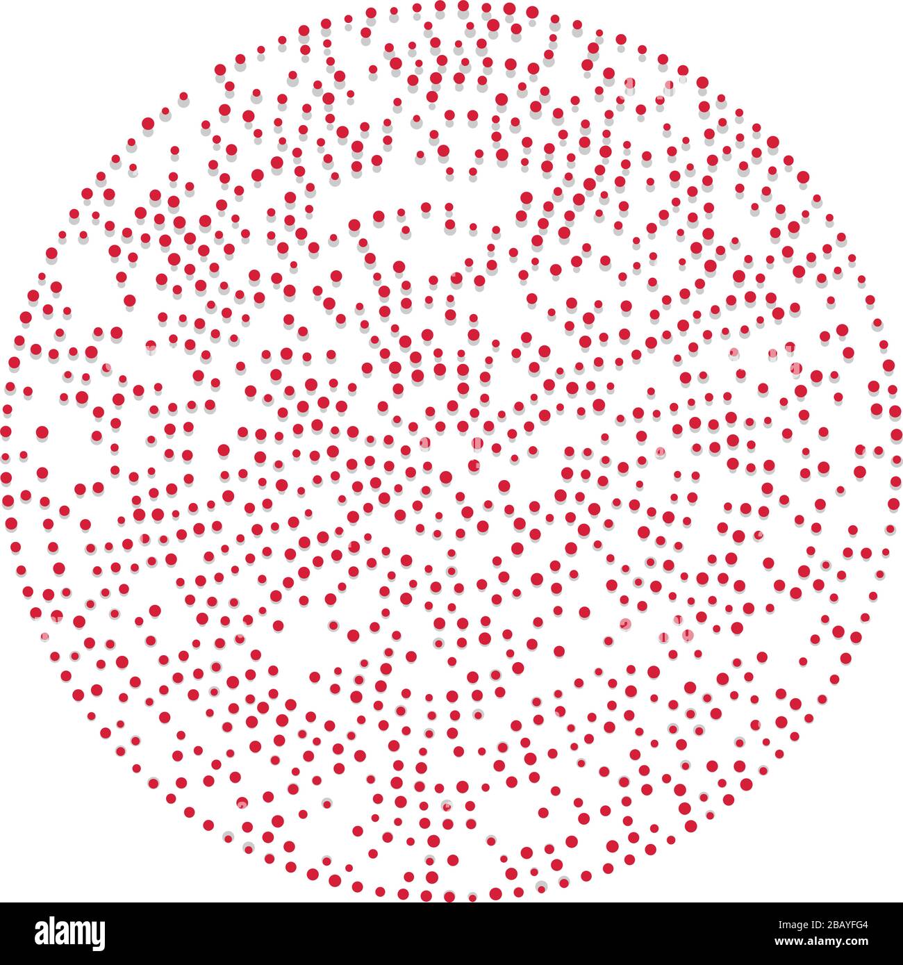 Random dots, circles abstract. Speckles, dotted radial, radiating ...