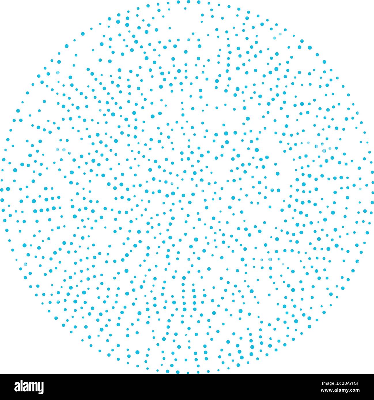 Random dots, circles abstract. Speckles, dotted radial, radiating ...