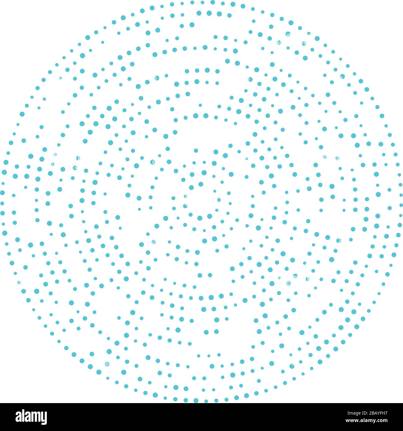 Random dots, circles abstract. Speckles, dotted radial, radiating ...