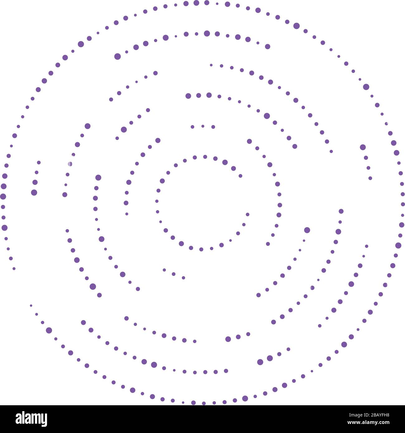 Random dots, circles abstract. Speckles, dotted radial, radiating ...