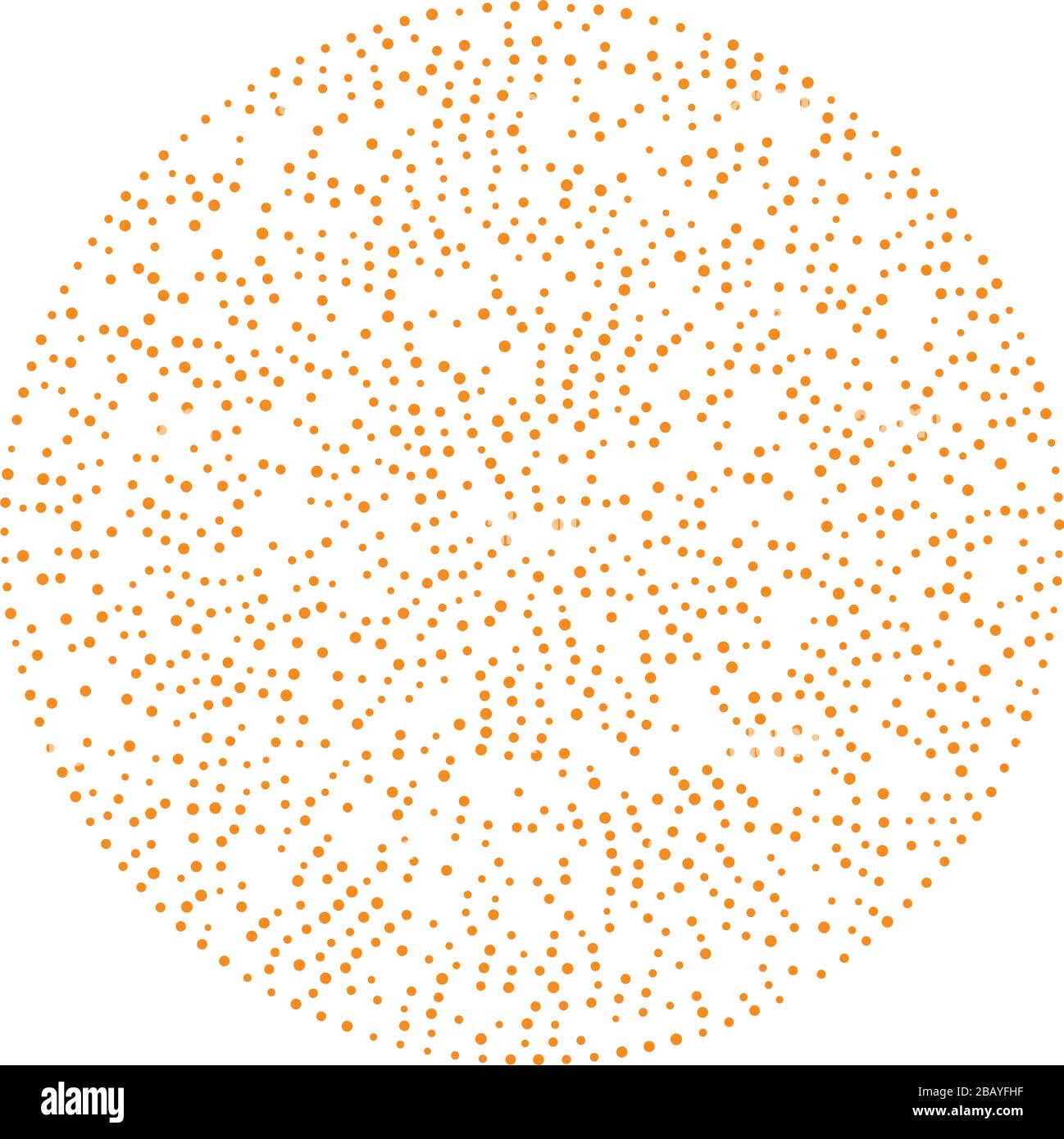 Random dots, circles abstract. Speckles, dotted radial, radiating ...