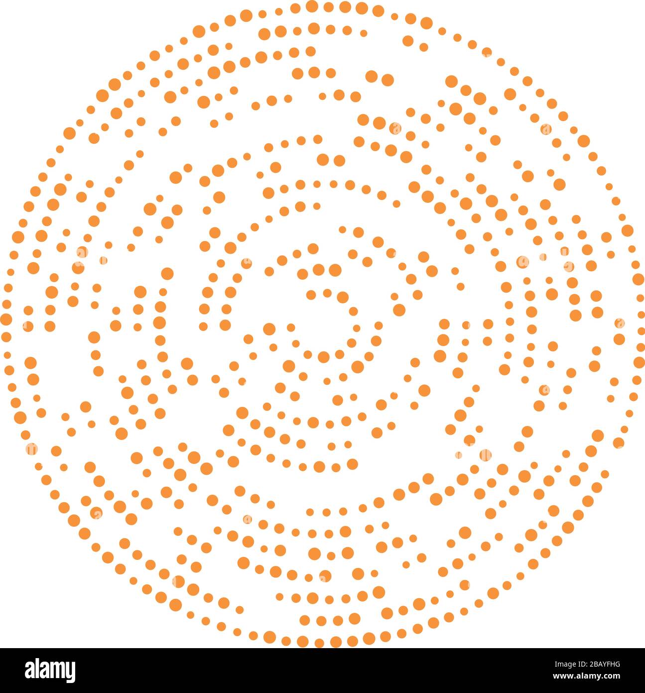 Random dots, circles abstract. Speckles, dotted radial, radiating ...