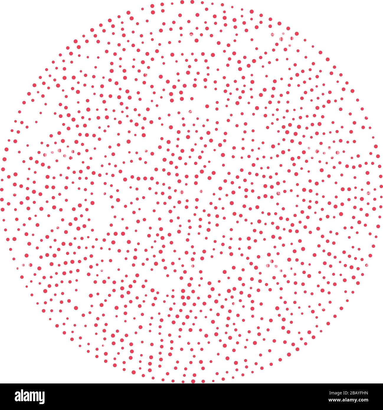 Random dots, circles abstract. Speckles, dotted radial, radiating ...