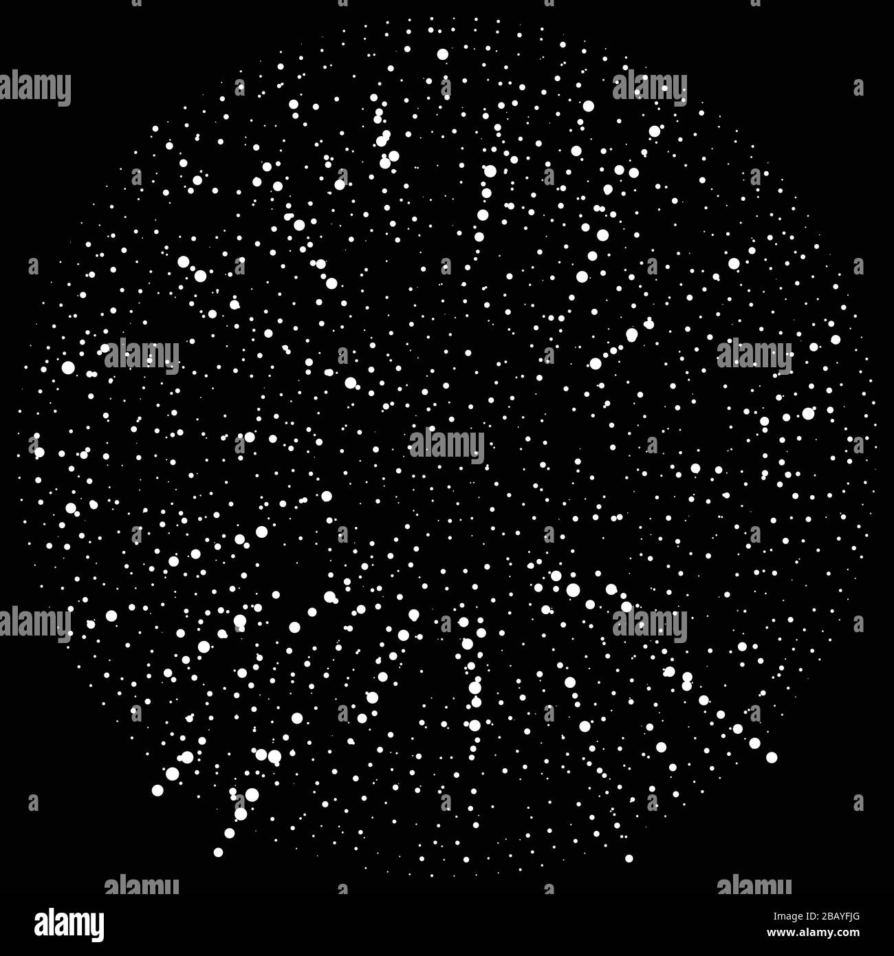Random dots, circles abstract. Speckles, dotted radial, radiating ...