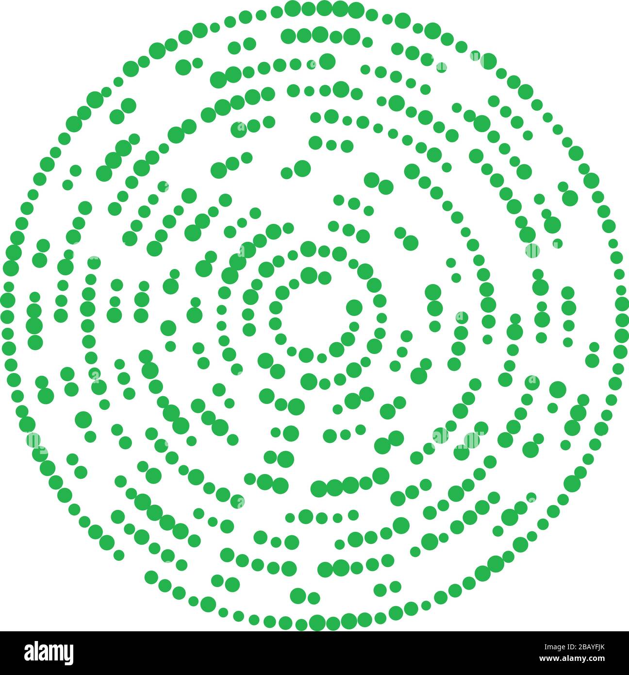 Random dots, circles abstract. Speckles, dotted radial, radiating ...