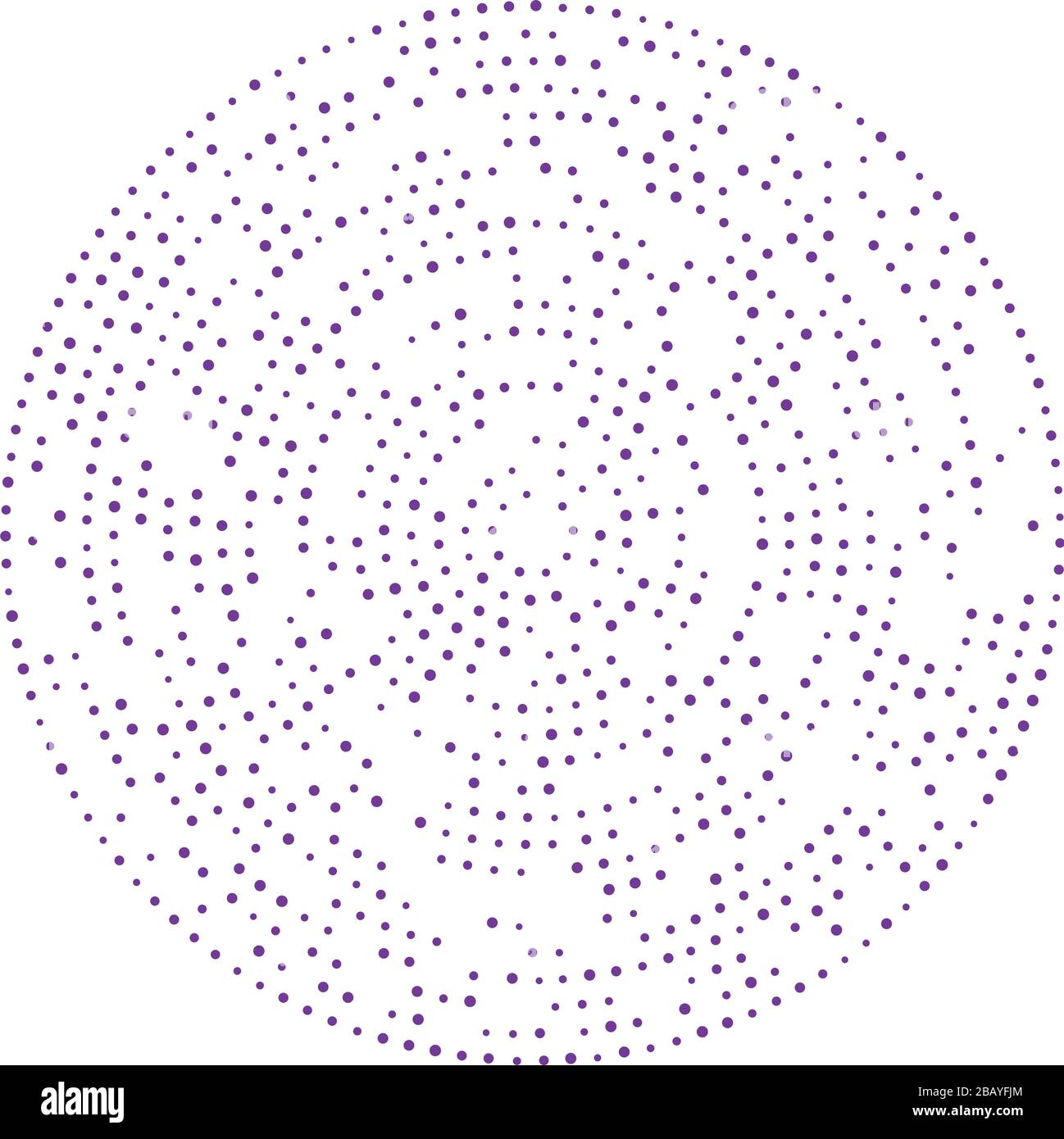 Random dots, circles abstract. Speckles, dotted radial, radiating ...