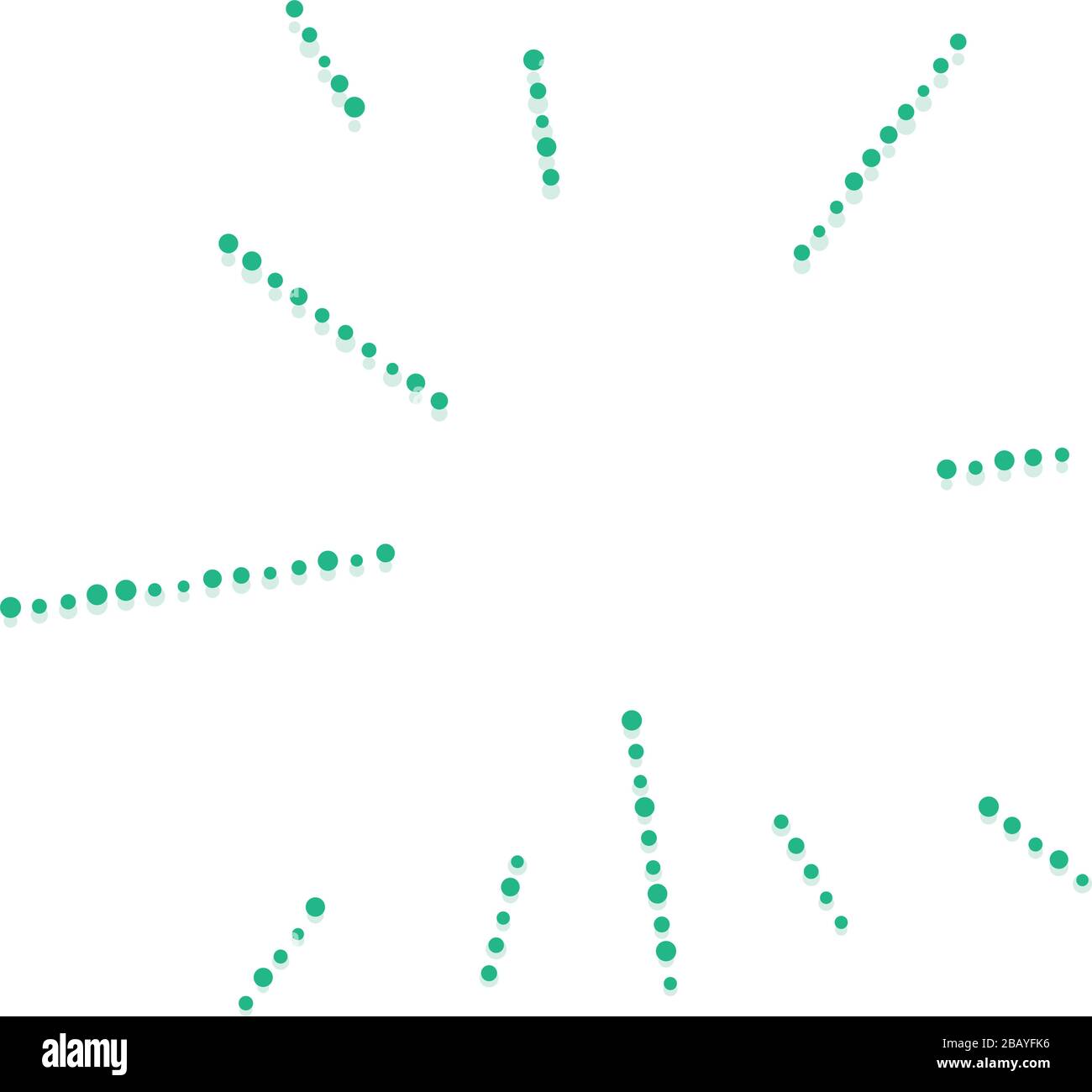 Random dots, circles abstract. Speckles, dotted radial, radiating ...