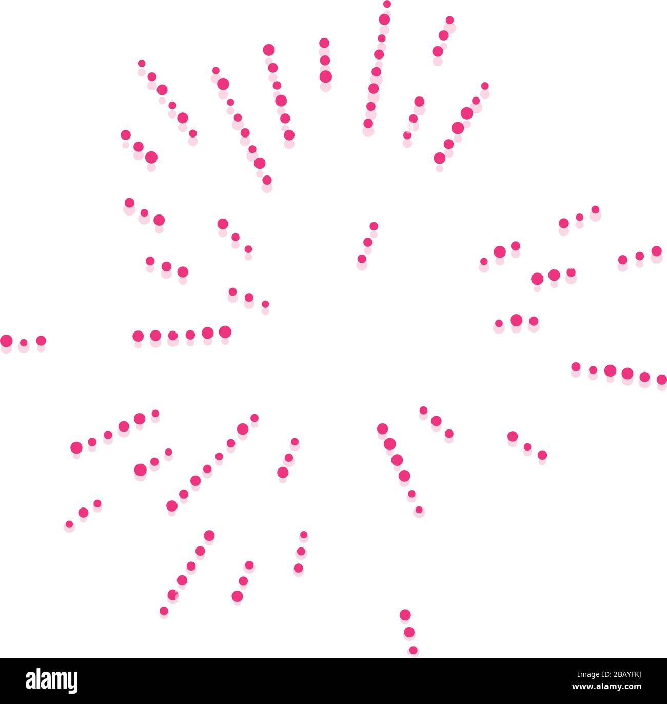 Random dots, circles abstract. Speckles, dotted radial, radiating ...