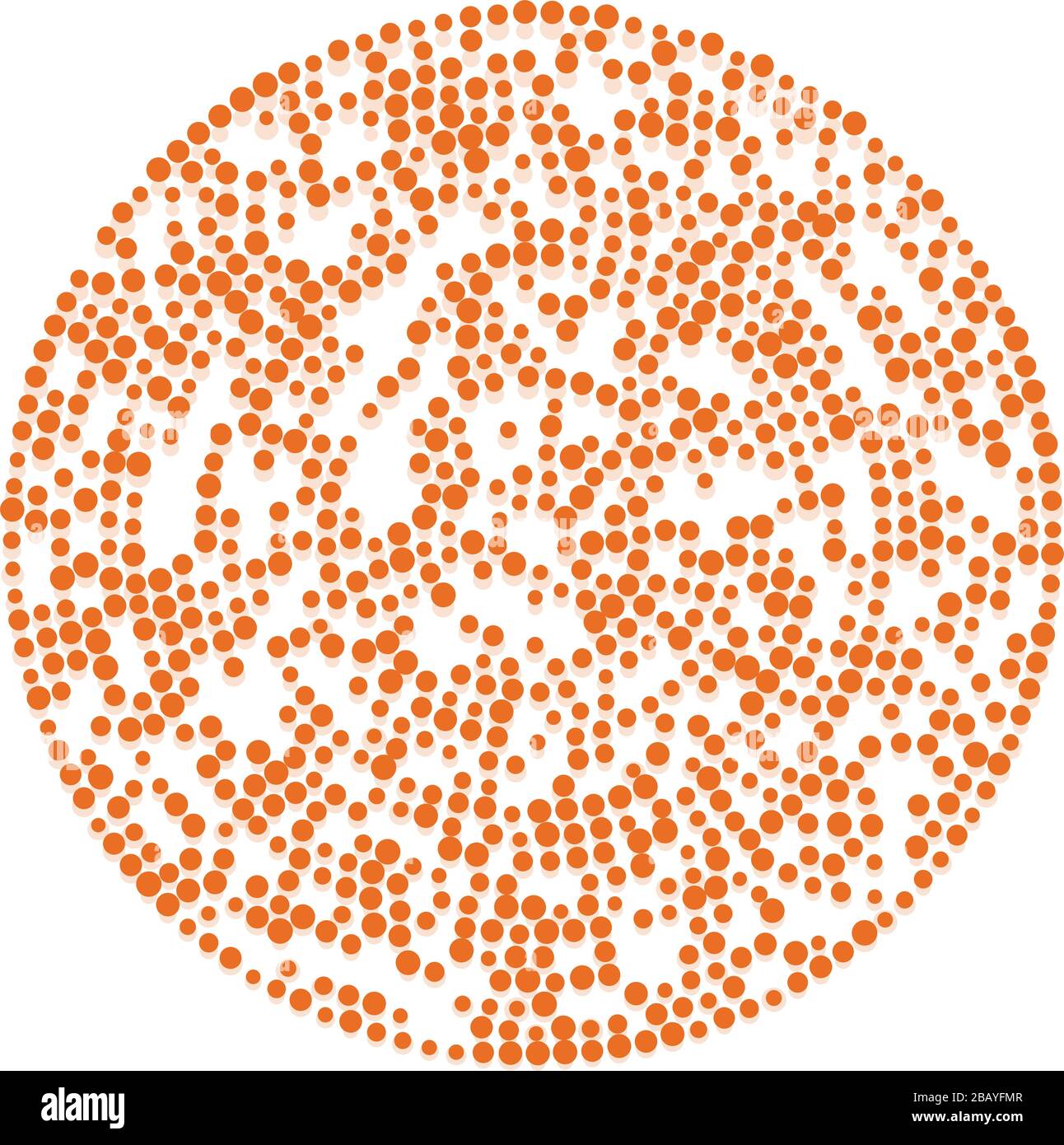 Random dots, circles abstract. Speckles, dotted radial, radiating ...